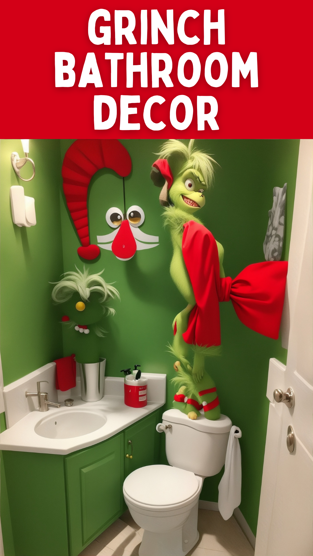Transform Your Bathroom into a Whoville Wonderland with Grinch-Inspired ...