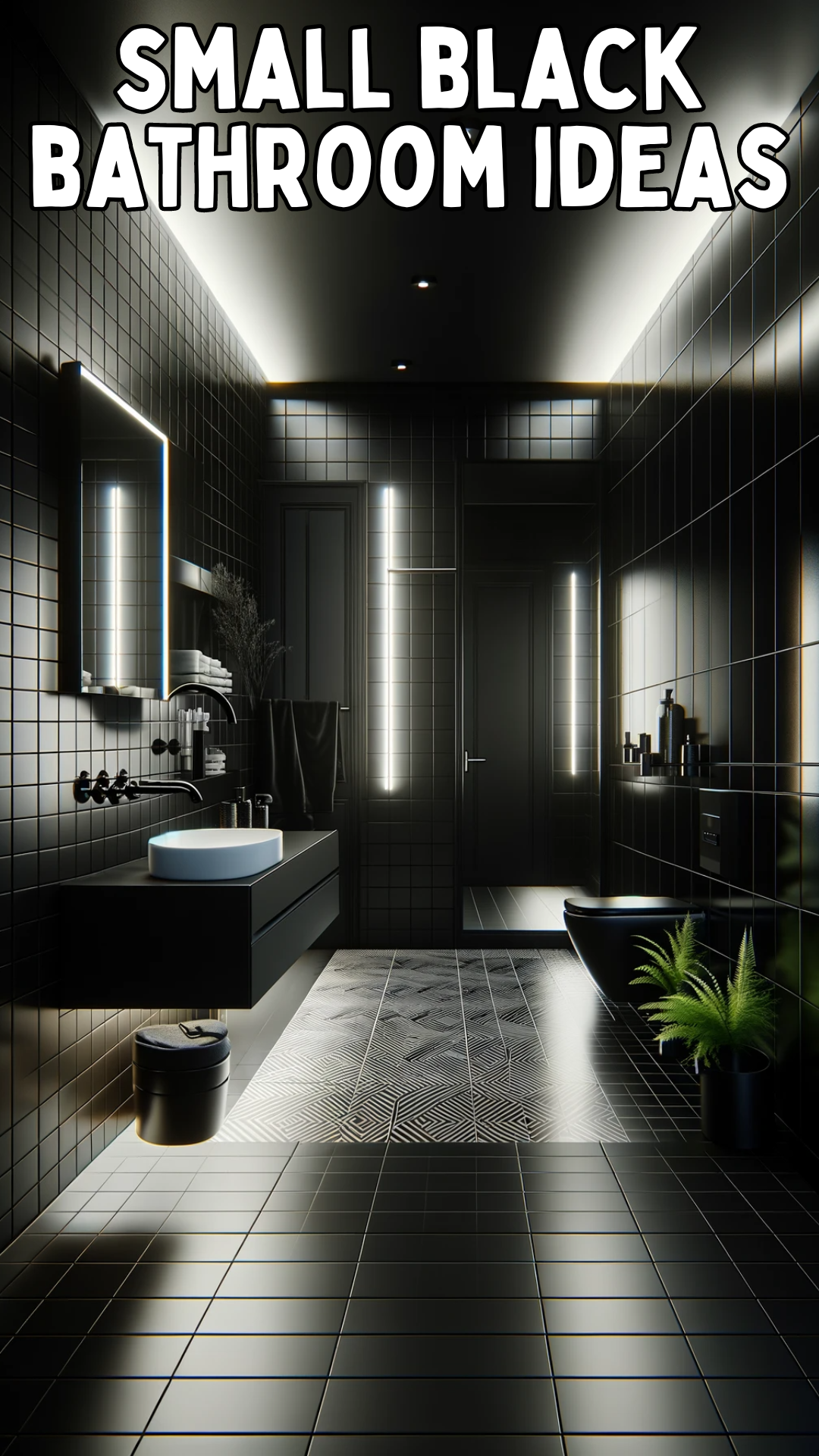 Small Black Bathroom Design Ideas That Will Amaze You - Badezimmer Deko ...