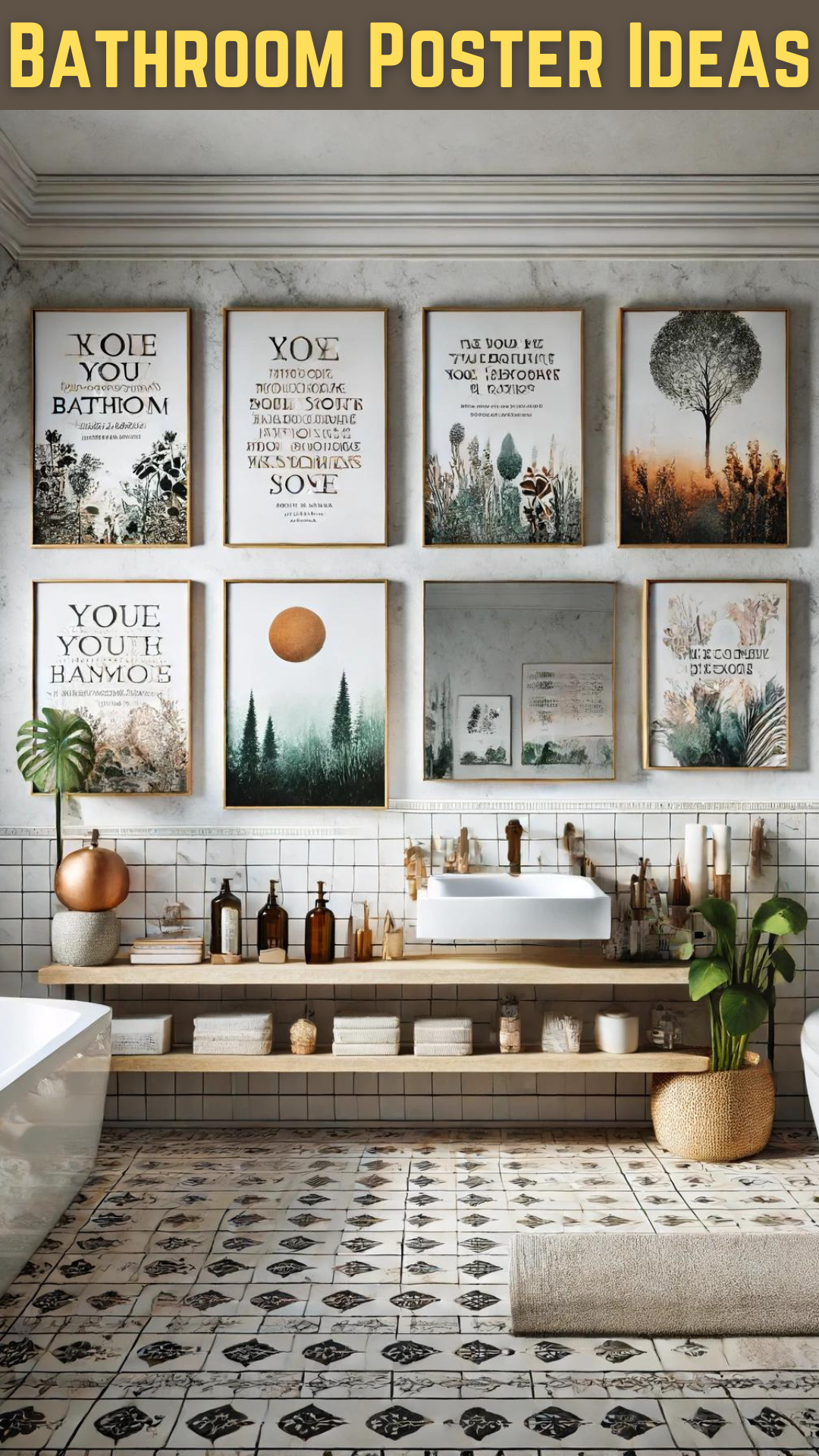 Creative Bathroom Poster Ideas to Refresh Your Space - Badezimmer Deko ...